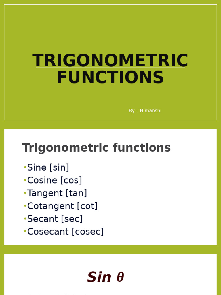 Trigonometric Functions | PDF