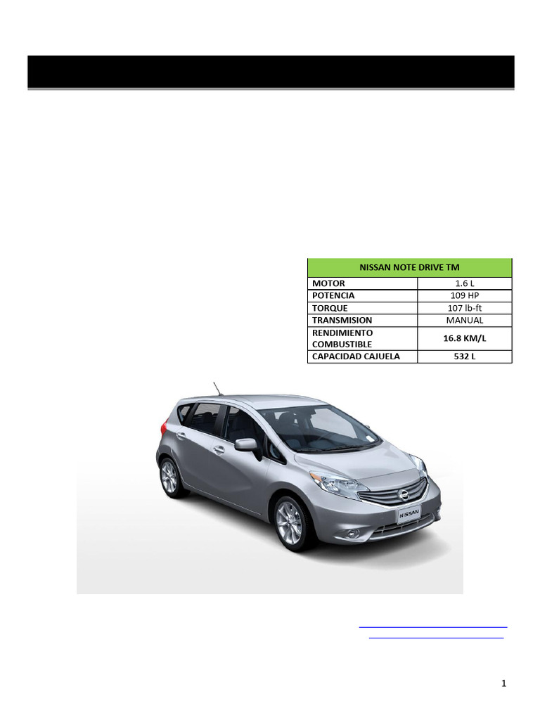 ProducTip NOTE DRIVE TM 2015 | PDF | Fabricantes de vehículos de motor ...