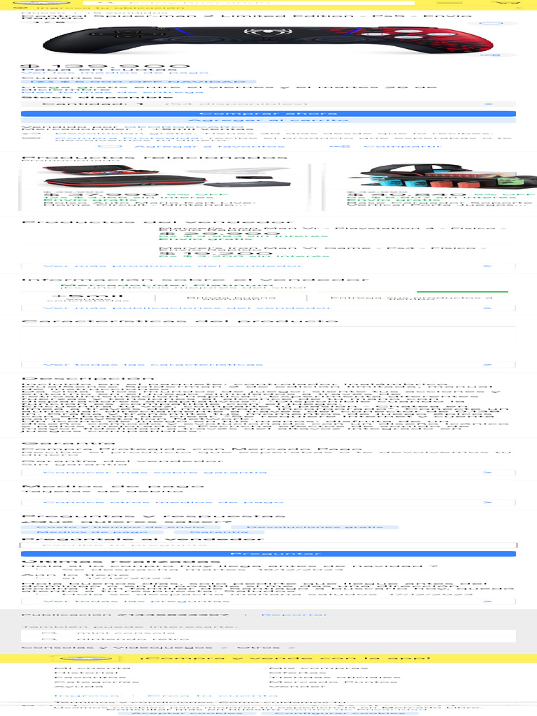 Control Spider-Man 2 Edición Limitada PS5 | PDF | Nintendo | Juegos de ...