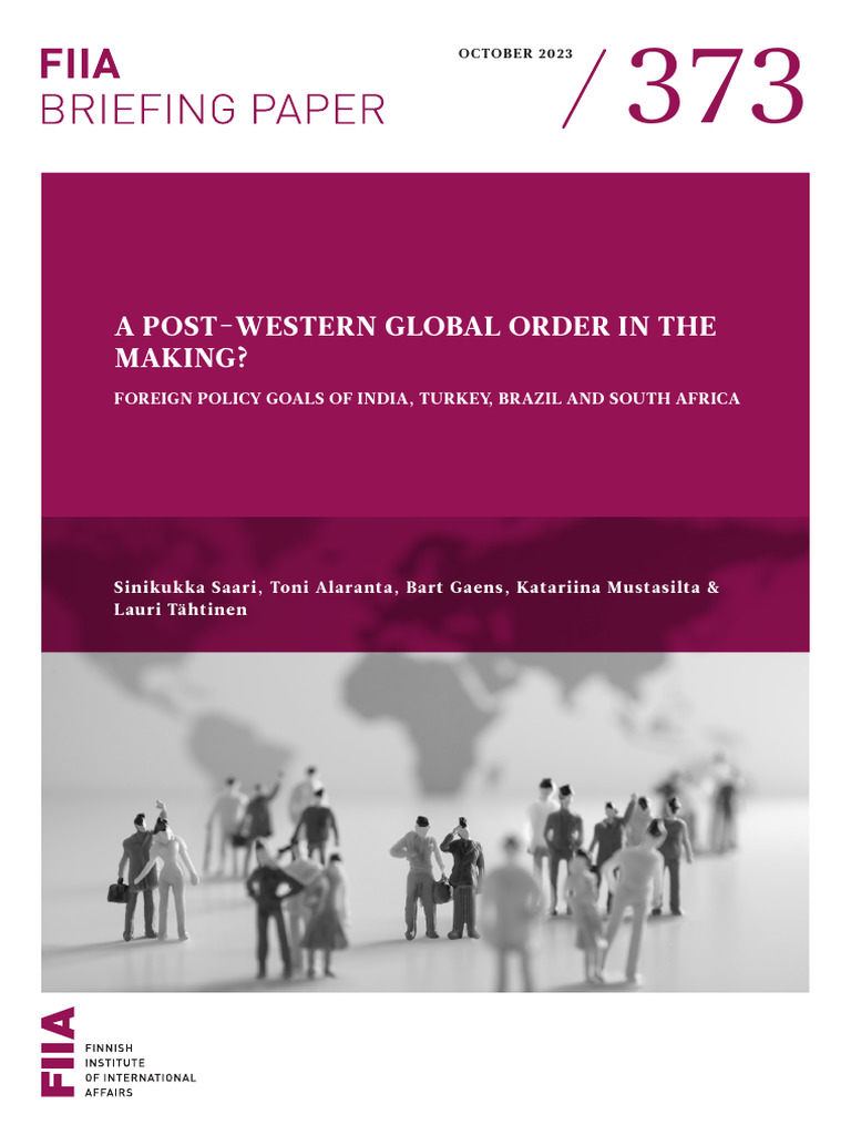 Post-Western Global Order Analysis | PDF | China | World Politics