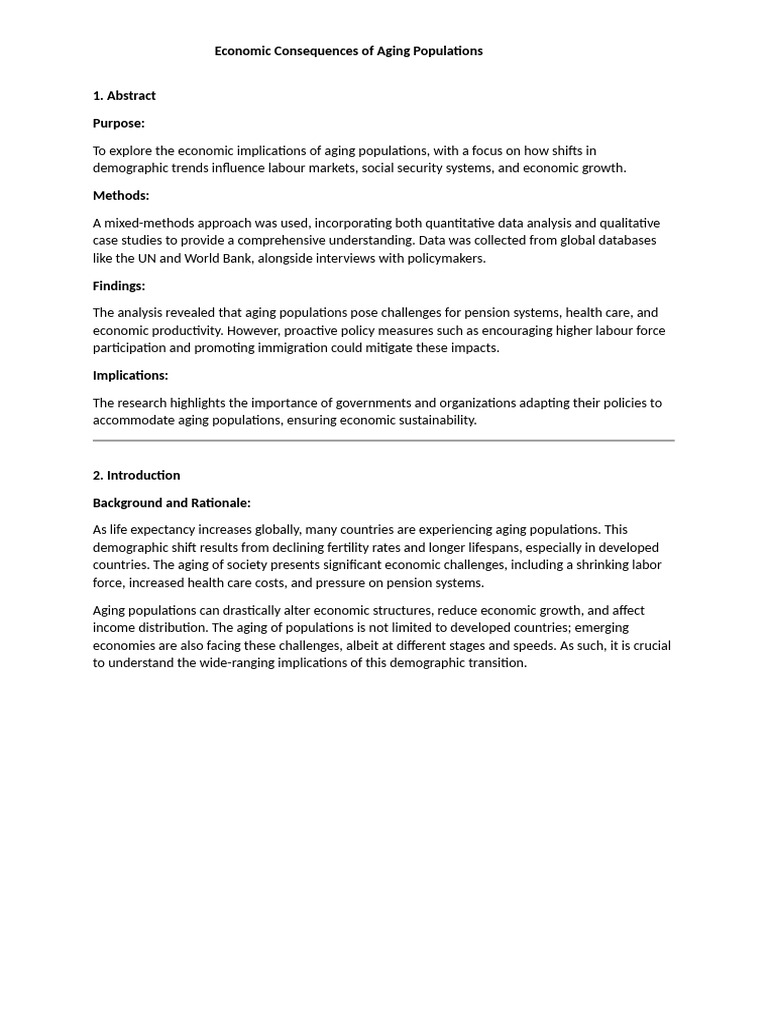 Evepaper Task 4[1] | PDF | Population Ageing | Economic Growth