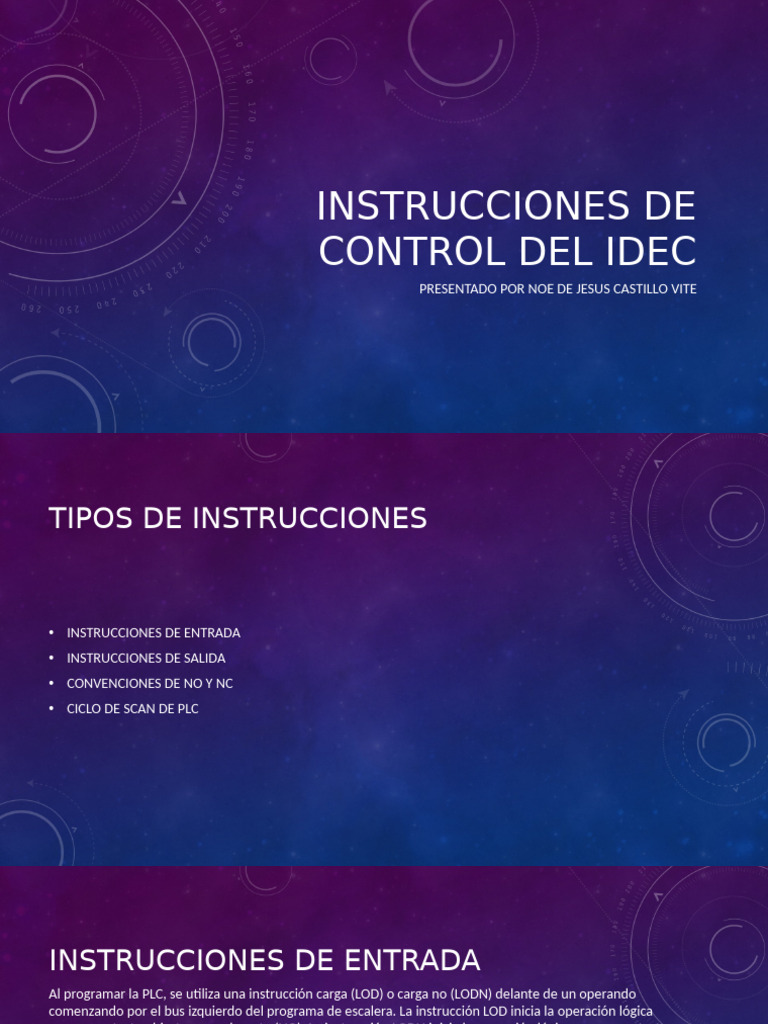 Instrucciones de Control Del Idec | PDF