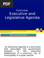 Executive Legislative Agenda | PDF | Governance | Goal