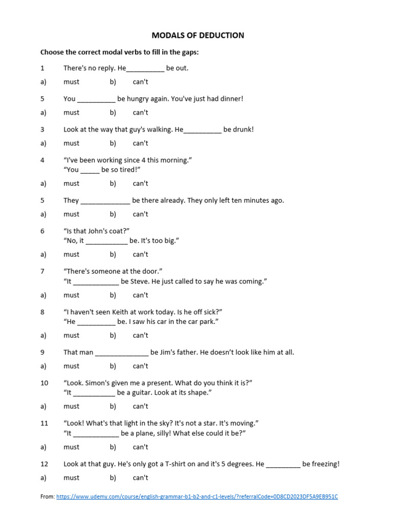 3 Modals of Deduction | PDF