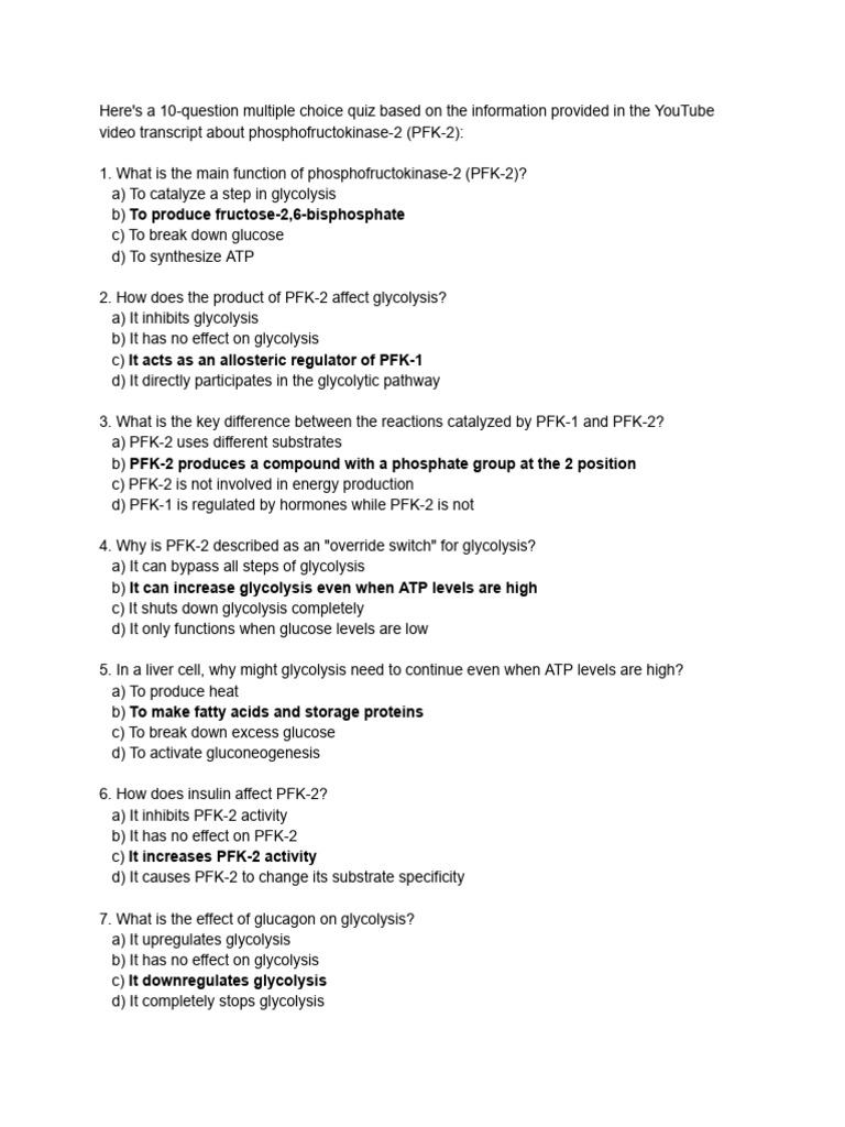 PFK-2 Regulation | PDF | Glycolysis | Biotechnology