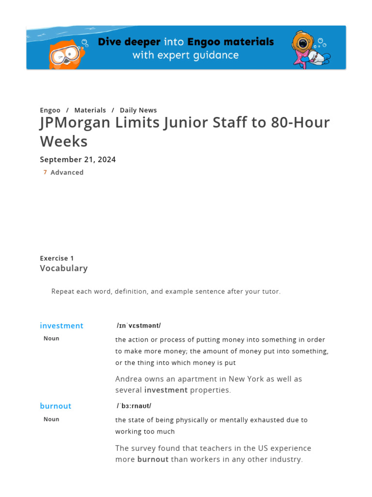 Bankers' 80-Hour Week Limit | PDF | Noun | Occupational Burnout
