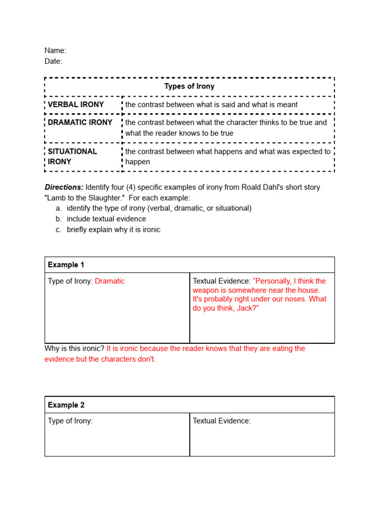 Madden Barboza - Irony in "Lamb To The Slaughter" | PDF