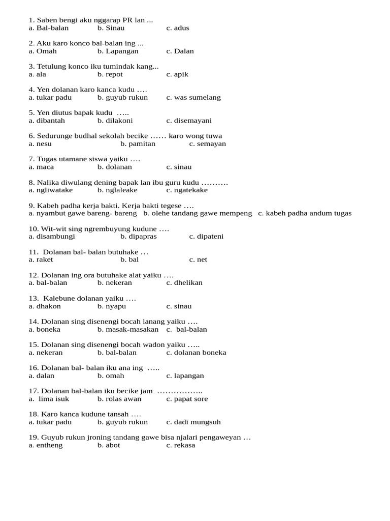 bhs jawa kls 2 | PDF