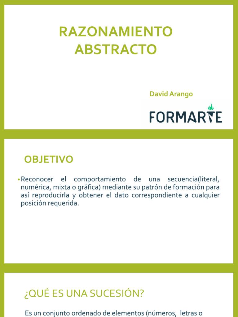 Secuencias y Razonamiento Abstracto | PDF