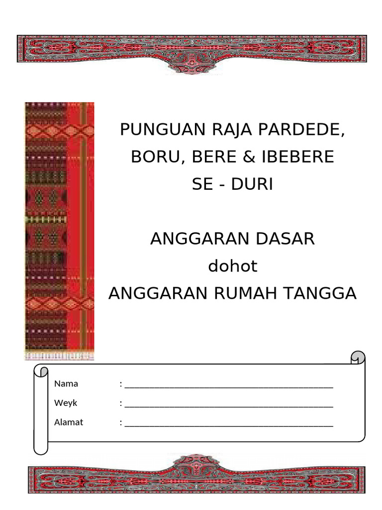 Punguan Raja Pardede | PDF