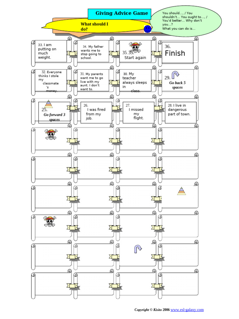 Givingadvice Board Game | PDF