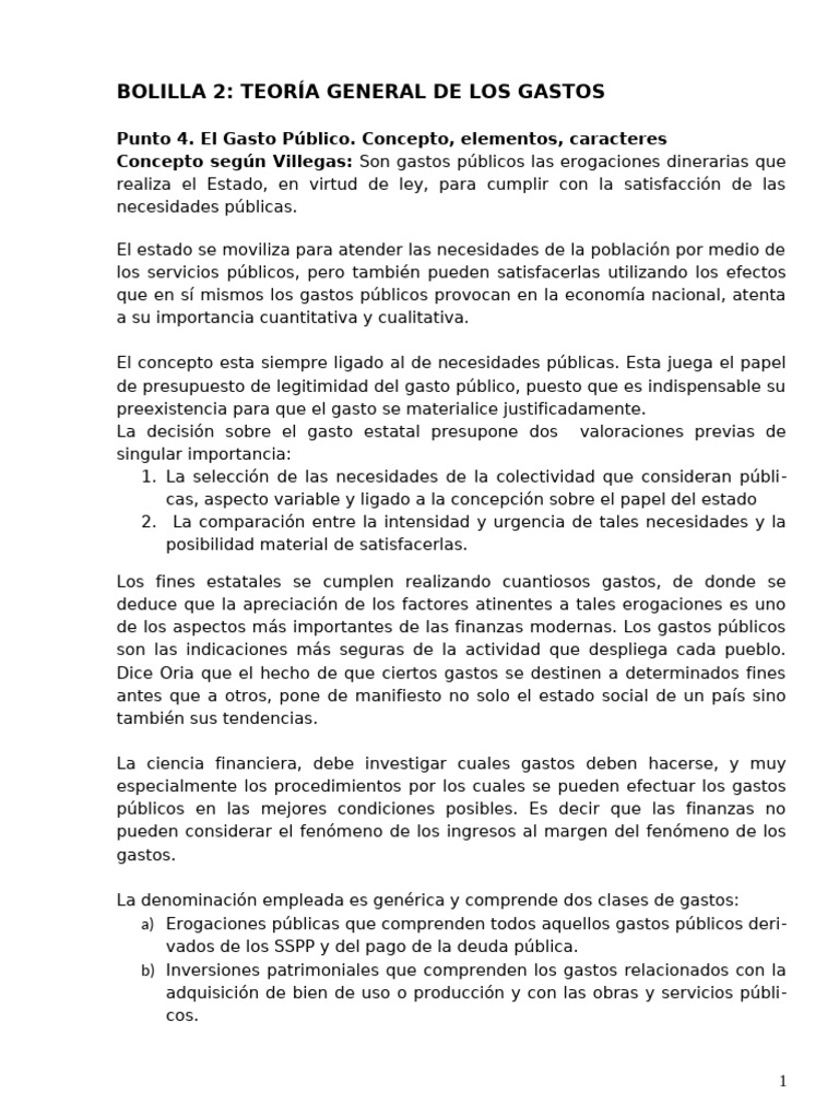 Gasto Público: Conceptos y Clasificaciones | PDF | Balance ...