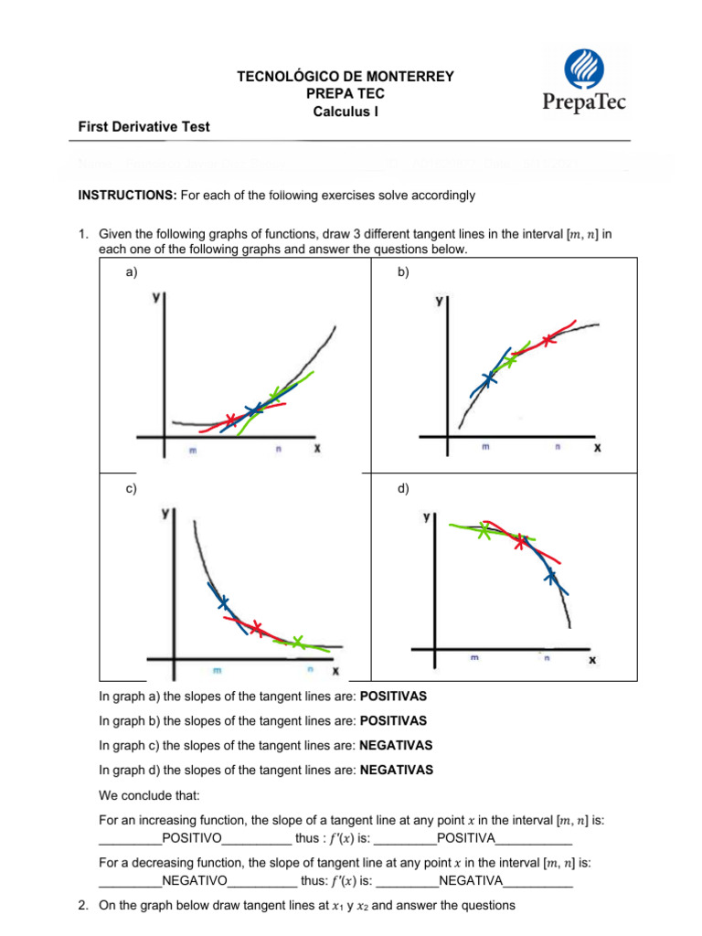 3.2.1 First Derivative Test ' | PDF