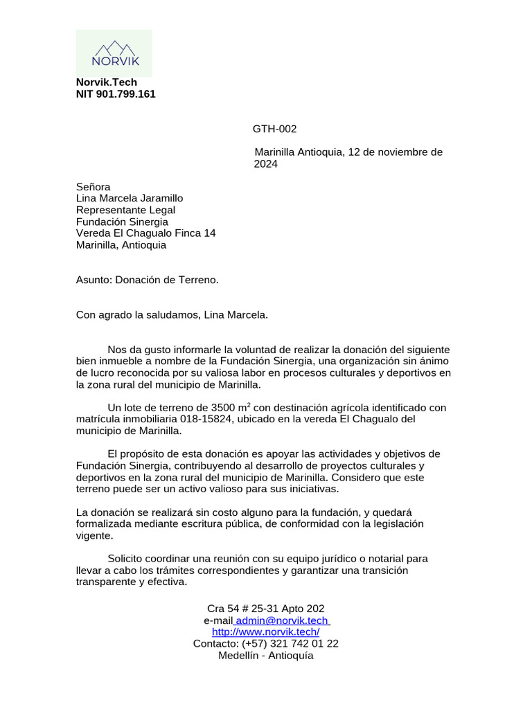 Carta Estilo Semi Bloque | PDF