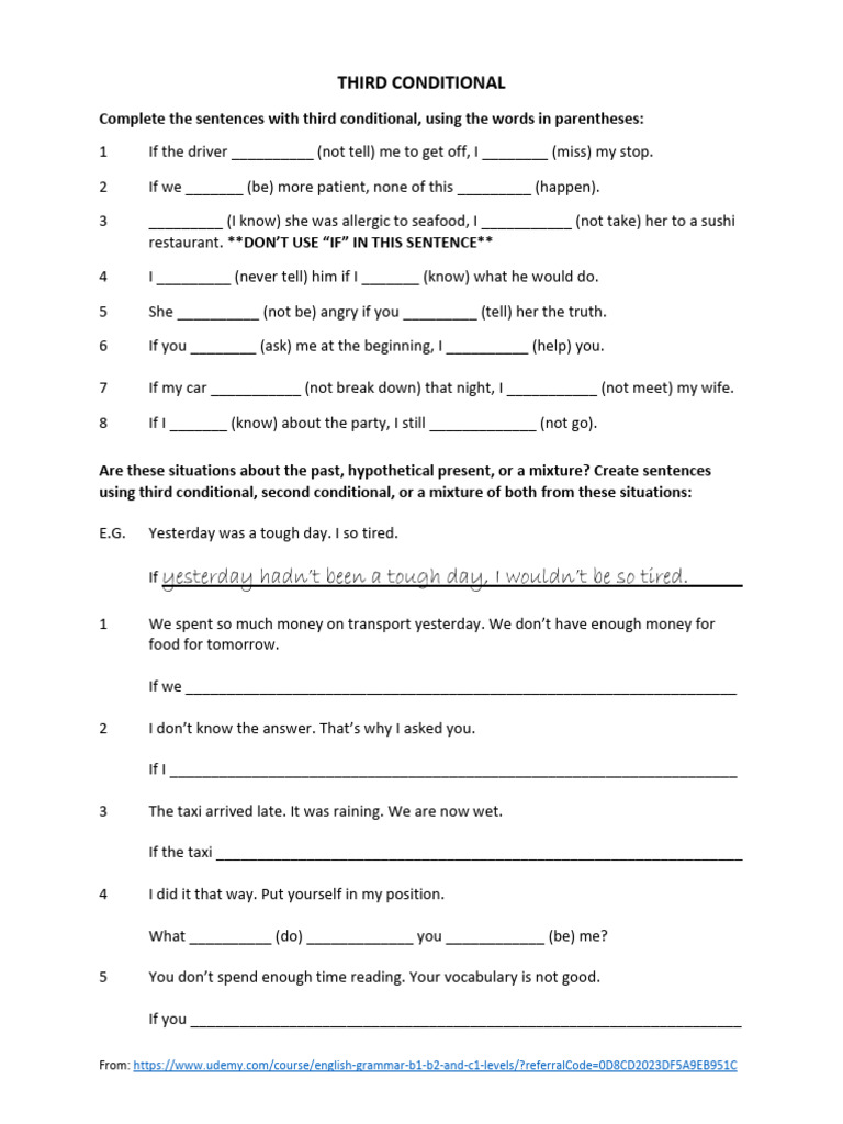 3 Third Conditional | PDF
