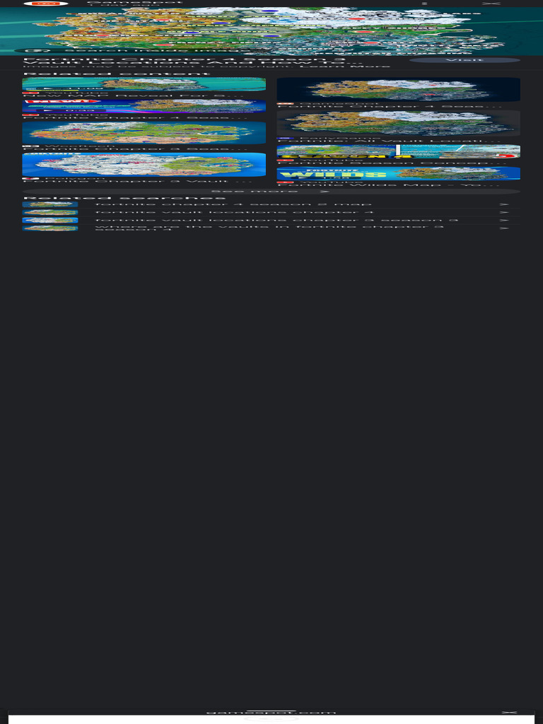 Vault Map in Season 4 Chapter 3 Fortnite - Google Search | PDF