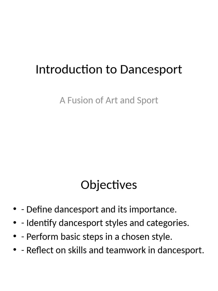 Dancesport Lesson Plan | PDF