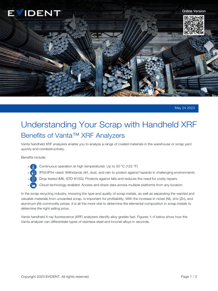 Understanding Your Scrap With Handheld XRF | PDF | Scrap | Stainless Steel