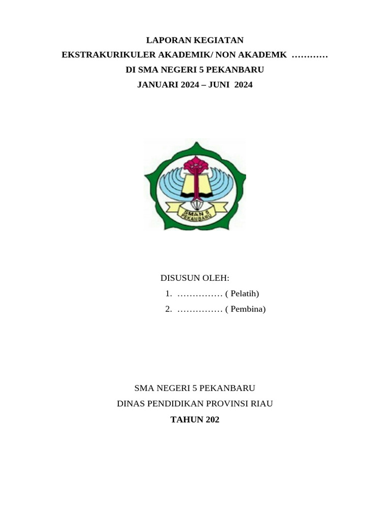 Contoh Laporan Pelatih Eskul | PDF