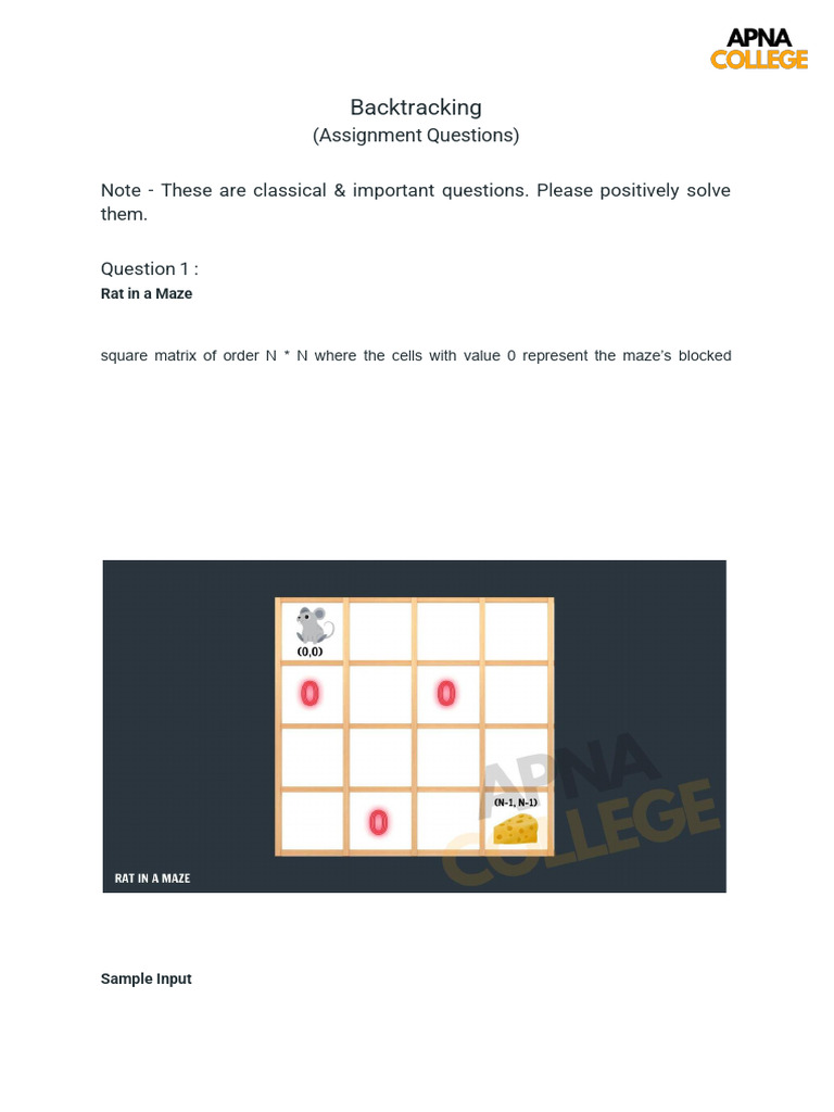 BACKTRACKING Questions | PDF | Applied Mathematics