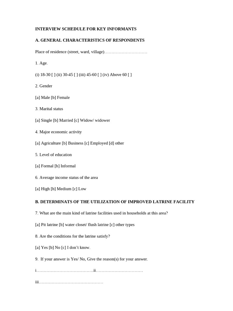 Intervie Key informant | PDF