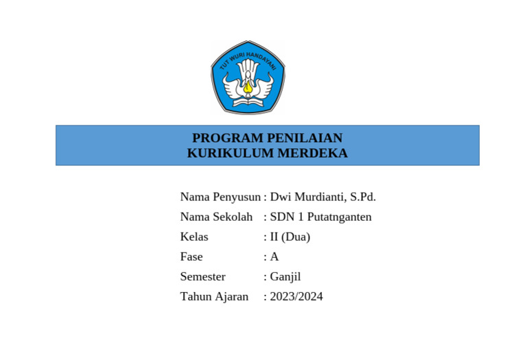 Cover PROSEM Kelas 1 | PDF