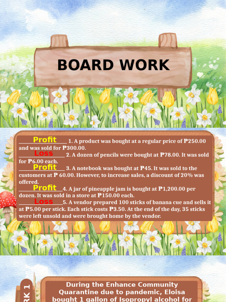 Boardwork Profit or Loss | PDF