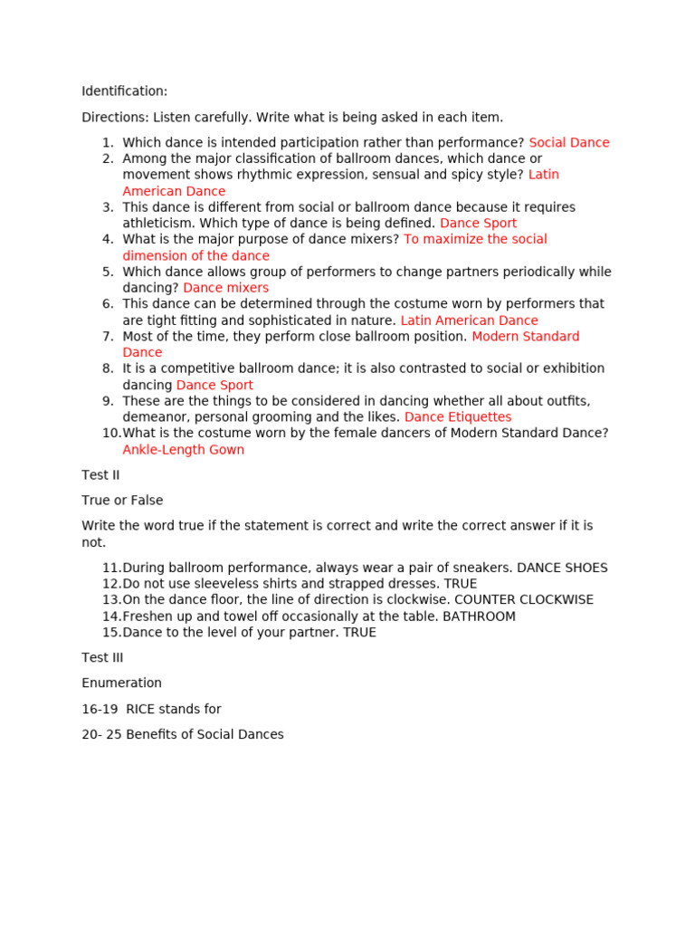 Dance Types and Etiquette Guide | PDF