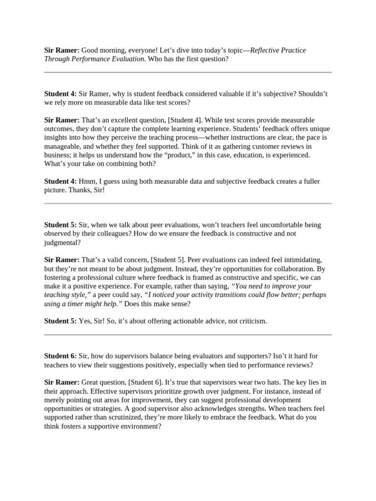 part-2-discuss | PDF | Reflective Practice | Performance Appraisal