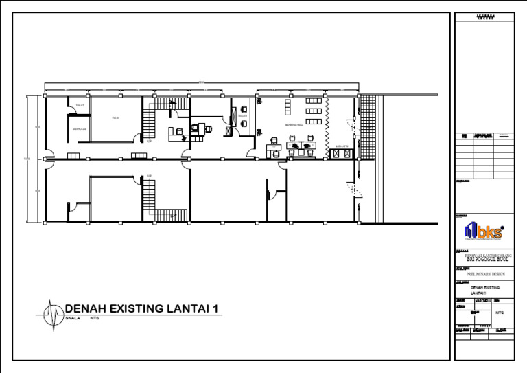 Denah Existing Lantai 1: Toilet | PDF