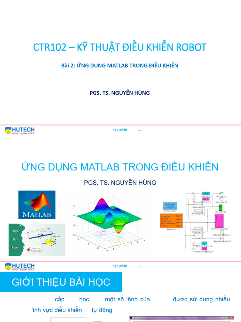Bài 2 - ứng Dụng Matlab Trong Điều Khiển | PDF