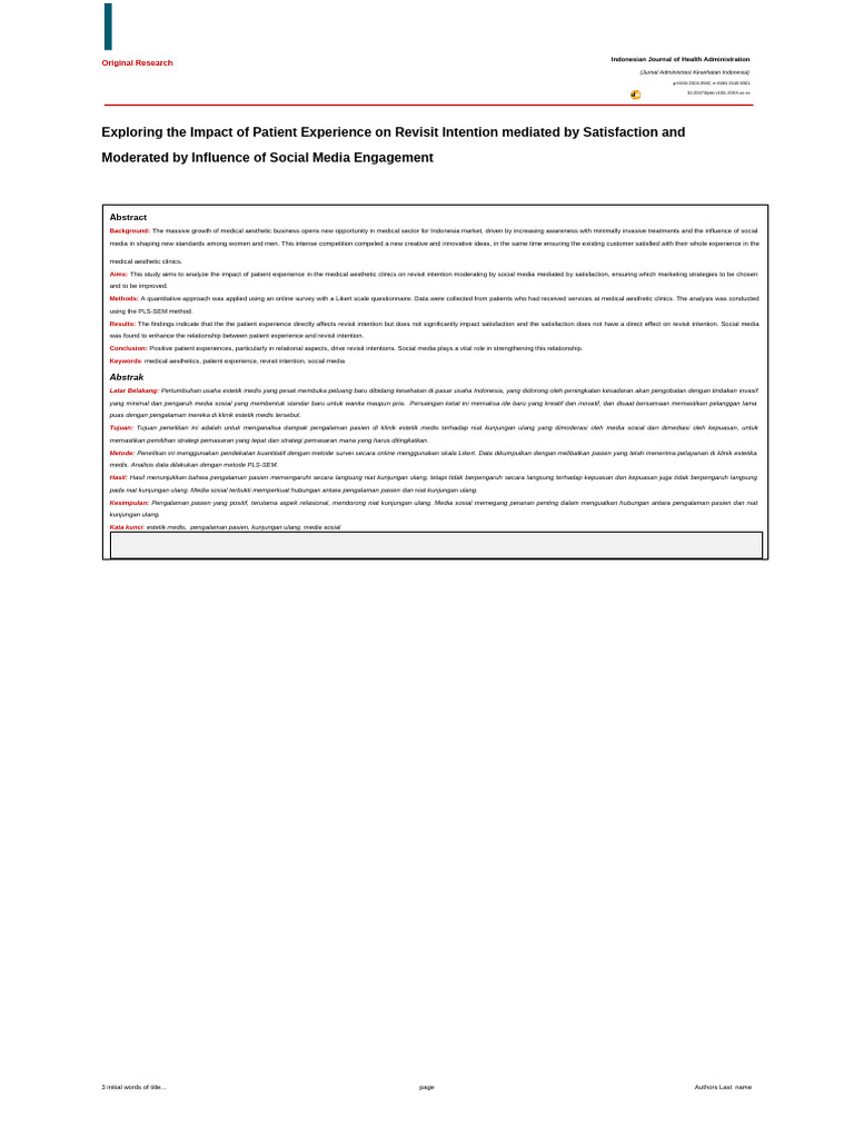 A | PDF | Health Care | Patient