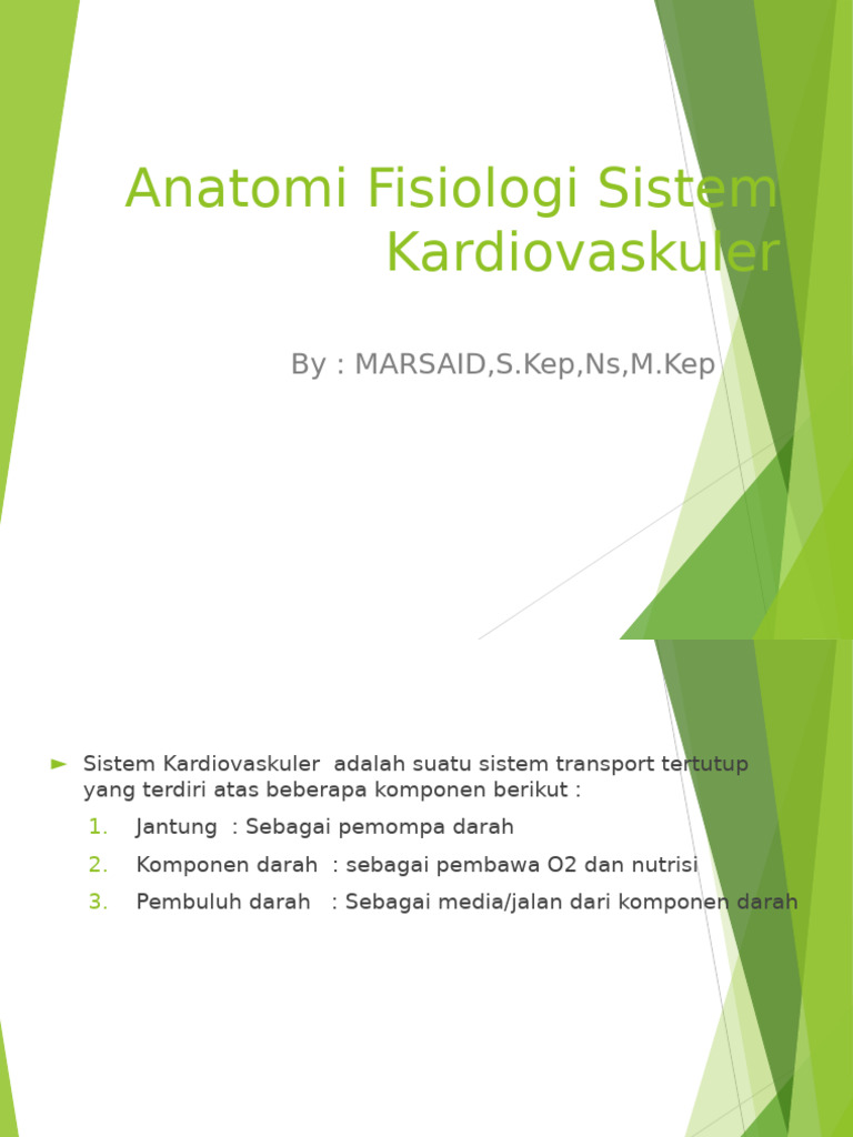 Anatomi Fisiologi Sistem Kardiovaskuler | PDF