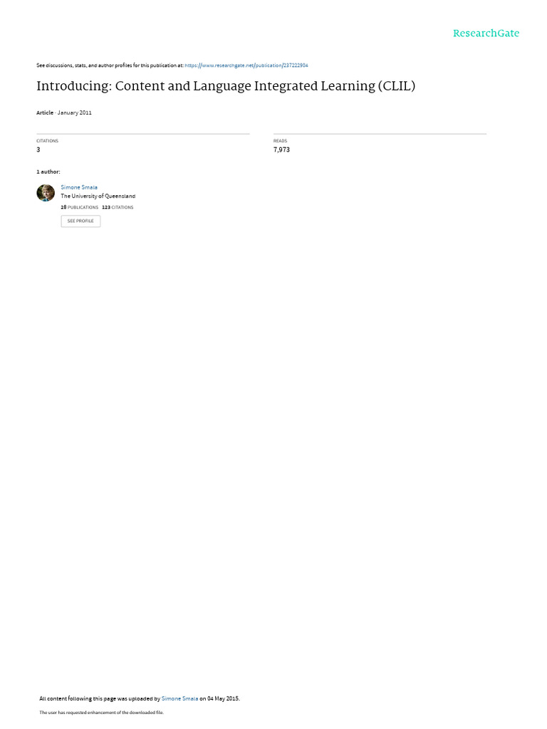 Introducing Content and Language Integrated Learni | PDF ...