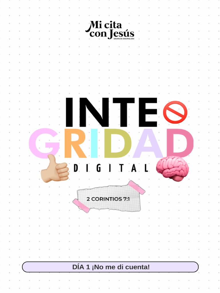 Lectura Devocional Integridad Digital Dia 1 MCCJ | PDF