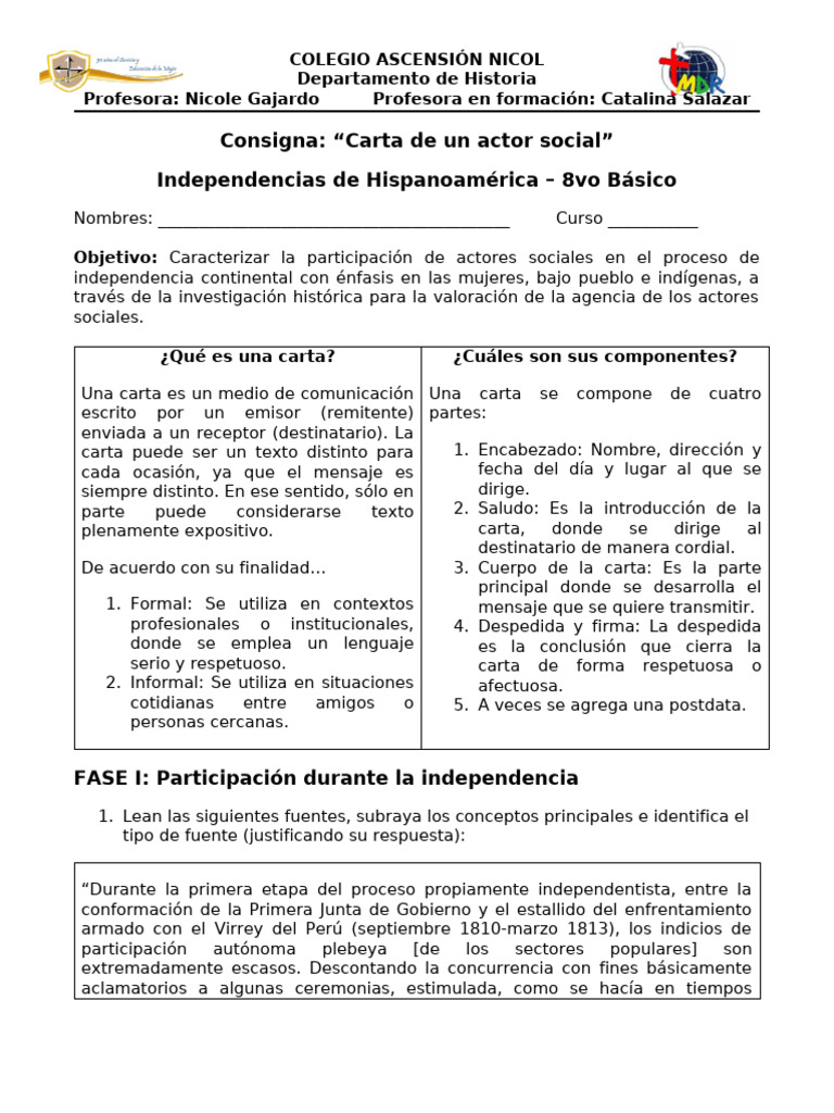 Consigna CARTA | PDF
