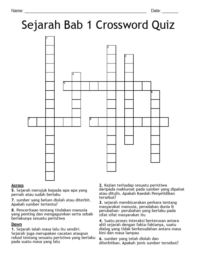 Quiz 1 Form 1 Sejarah | PDF