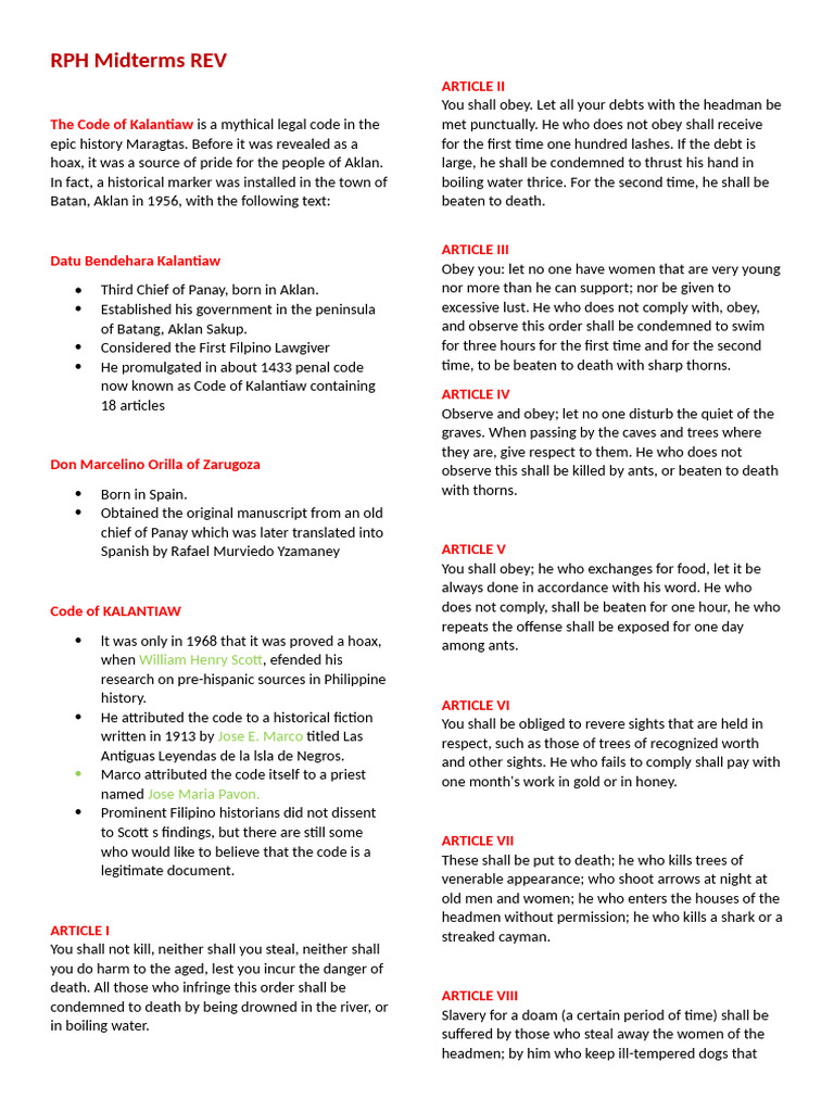 RPH Midterms | PDF | Philippines