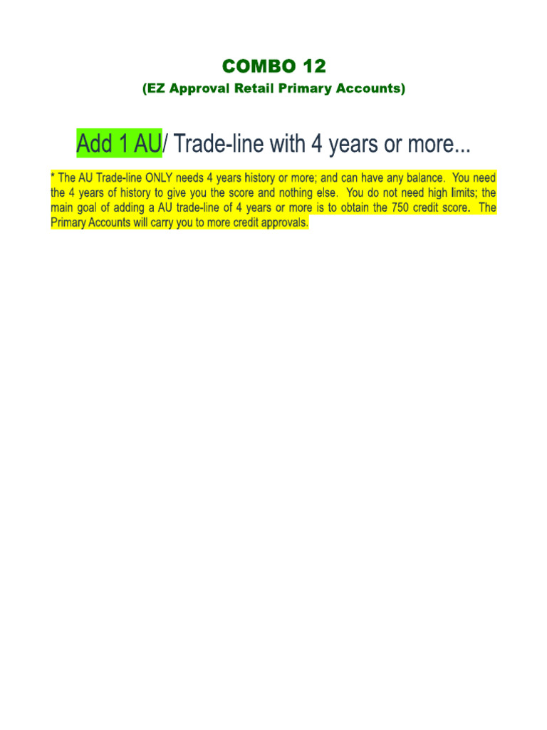 Tradeline 4 | PDF