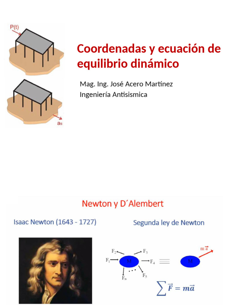 Clase 11 Coordenadas y Ecuación de Equilibrio Dinámico | PDF
