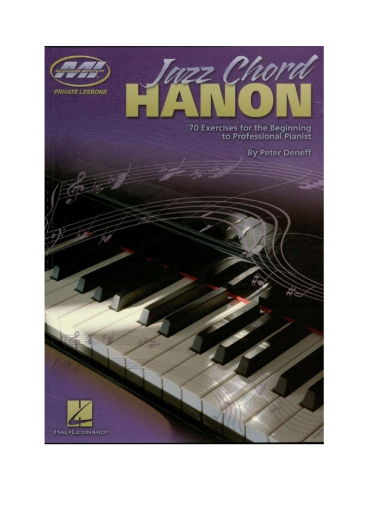 Hanon Jazz Chord Hanon Private Lessons Series by Peter Deneff | PDF
