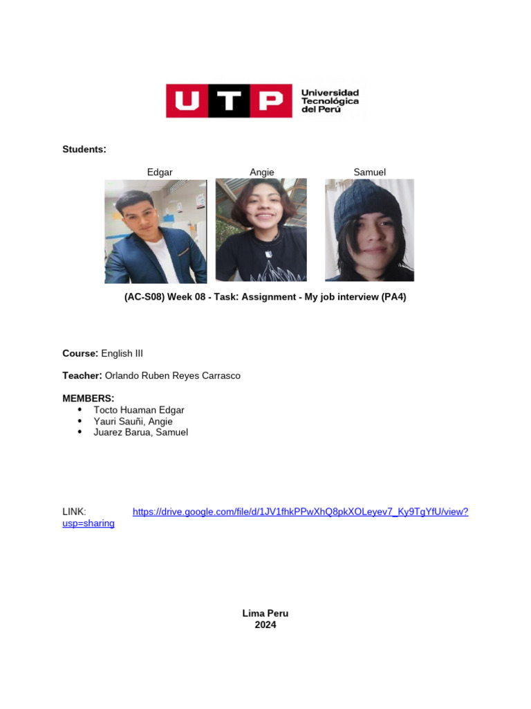 S8 Ingles III (PA4) | PDF