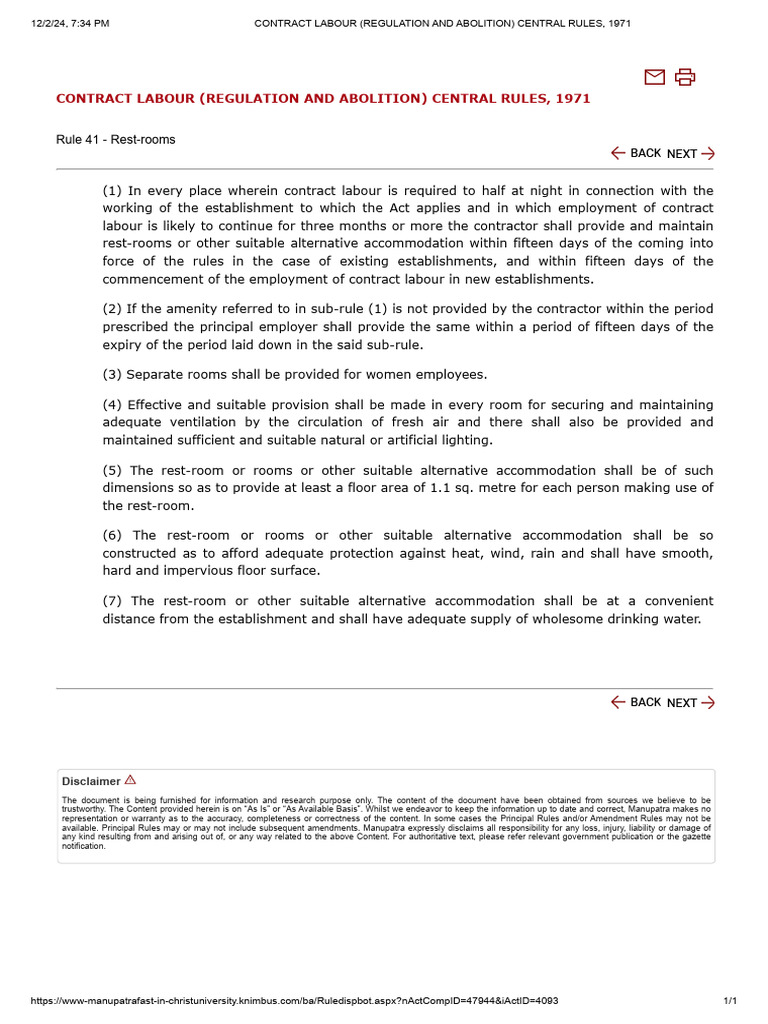 Rule 41 Contract Labour Rules | PDF | Employment | Business