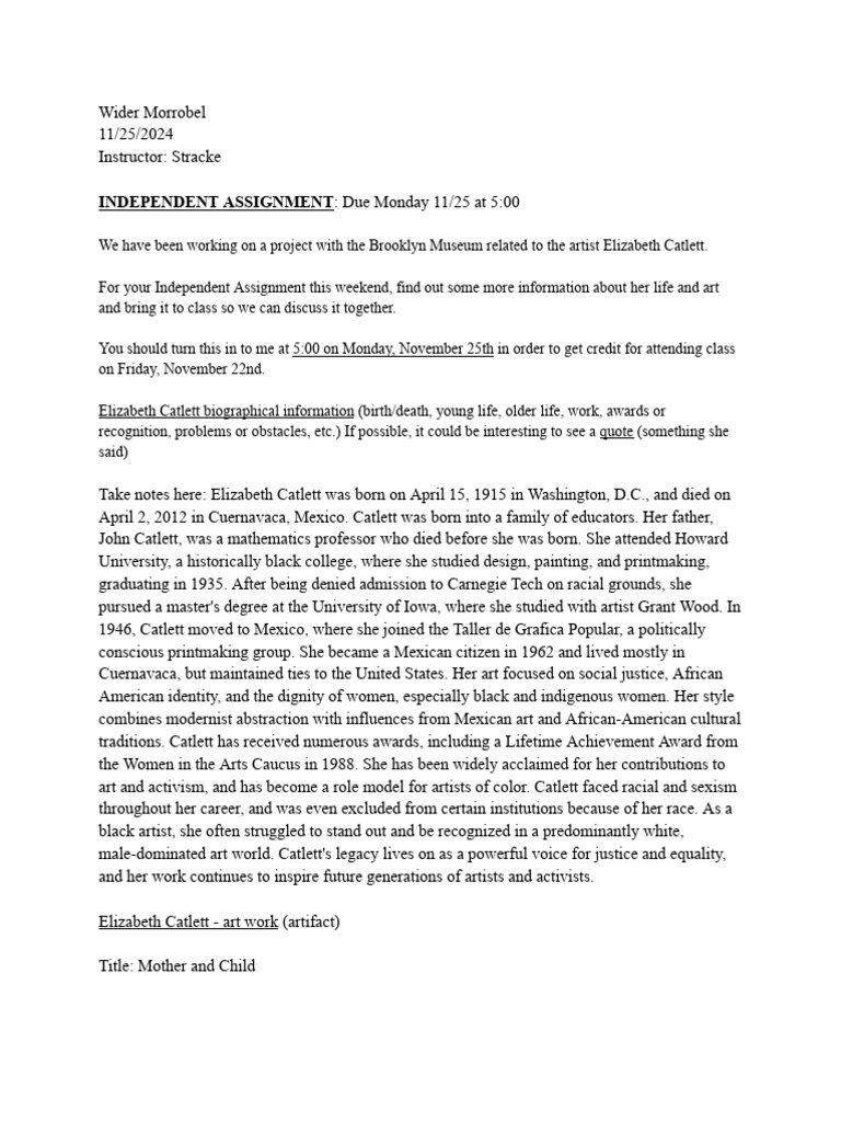 Independent Assignment - Google Docs - PDF Wider | PDF