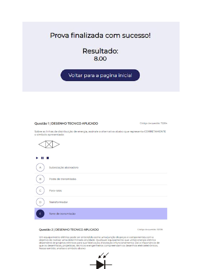AV2 DESENHO TÉCNICO nota 8 | PDF