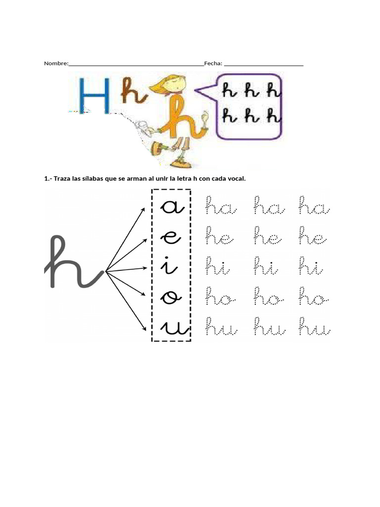 Actividades educativas con la letra H | PDF