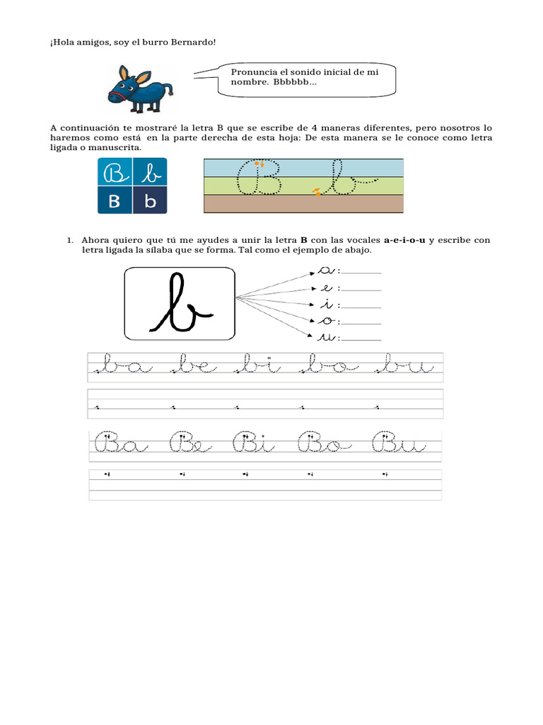 Guia Letra B 2 | PDF