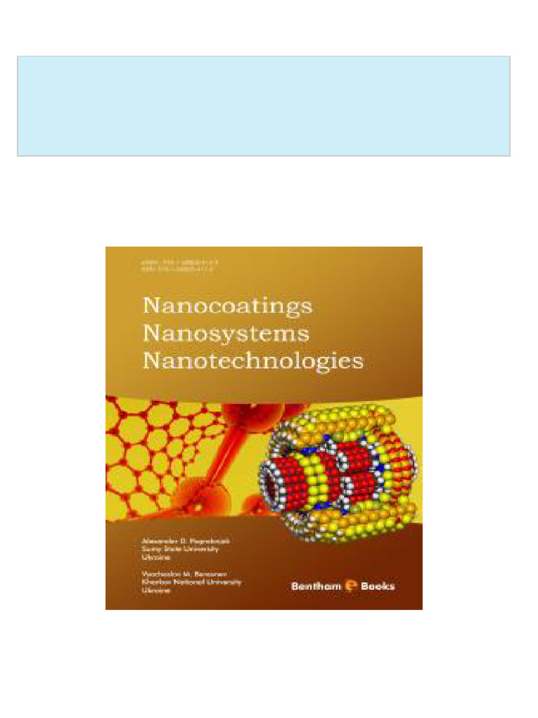Instant download Nanocoatings Nanosystems Nanotechnologies 1st Edition ...