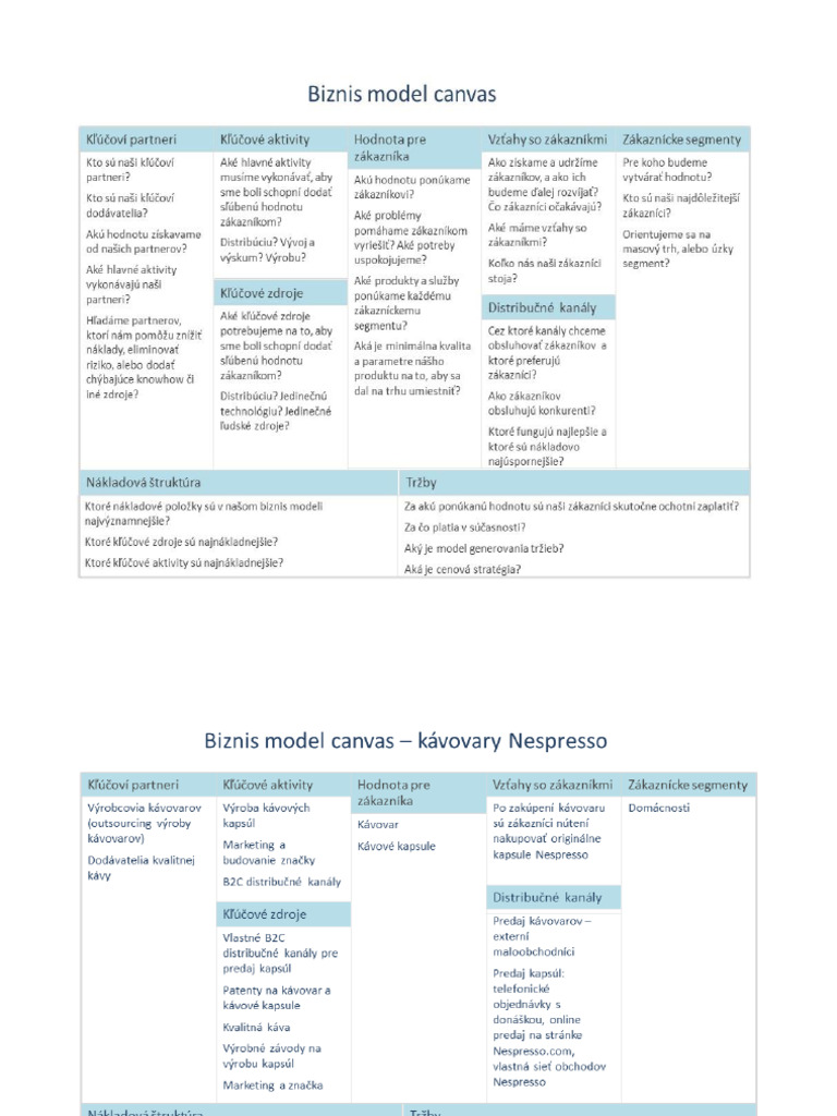 Biznis Model Canvas | PDF