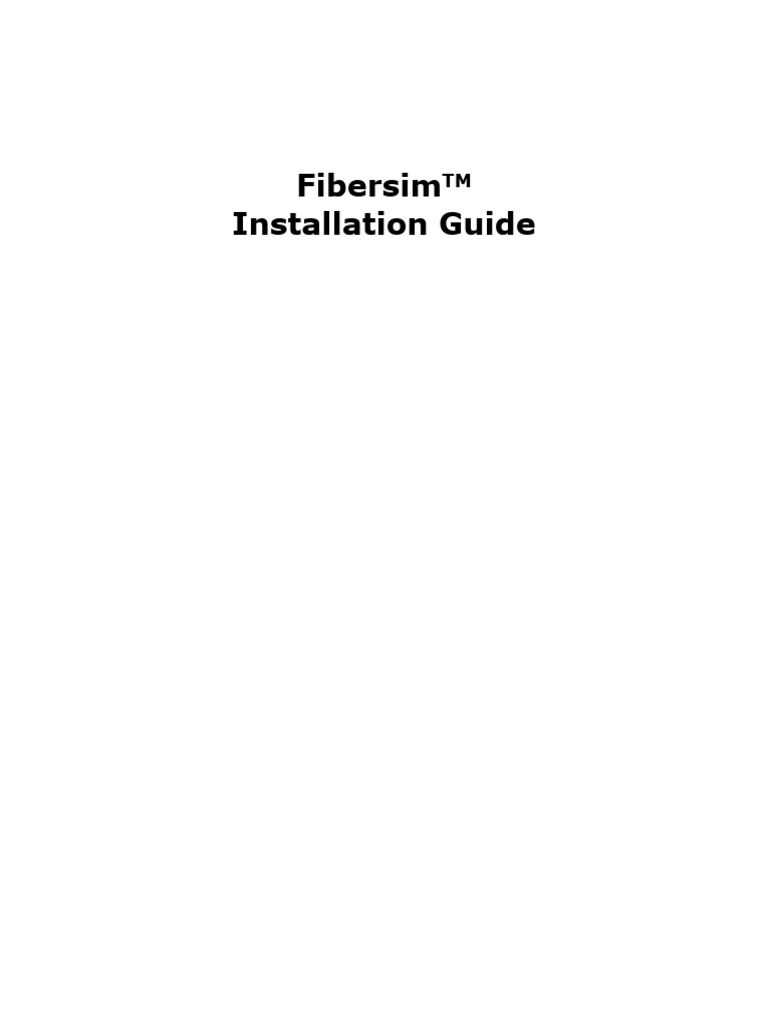 Fibersim_Install | PDF | Installation (Computer Programs) | Microsoft ...